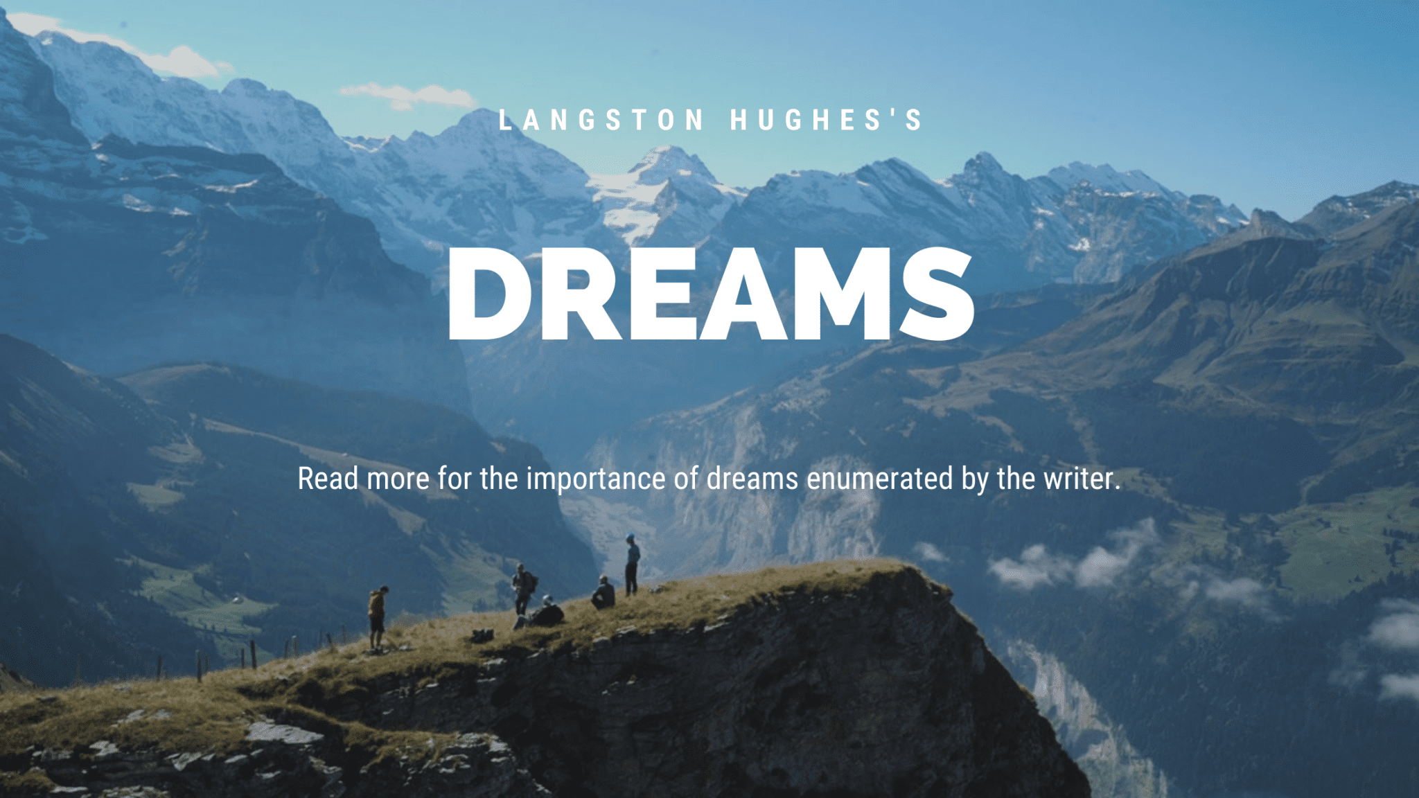 Dreams | A Hope Poem By Langston Hughes at UpDivine
